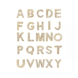 Pico Alphabet Crystal Øredobber 22 kt. Gullforgylt sølv M010